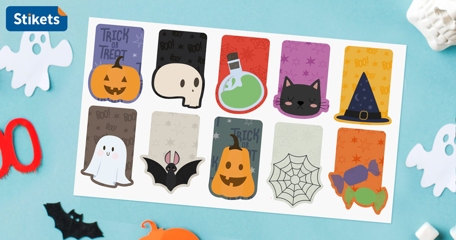 Halloween-Aufkleber für Süßigkeiten - Stikets